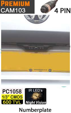 Number plate reversing cameras - wide angle and...