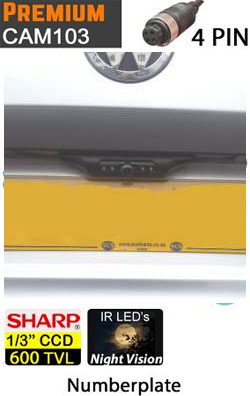Number plate reversing cameras - wide angle and...
