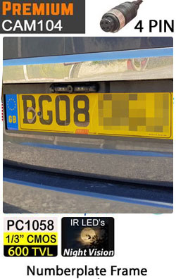 Number plate reversing cameras - wide angle and...