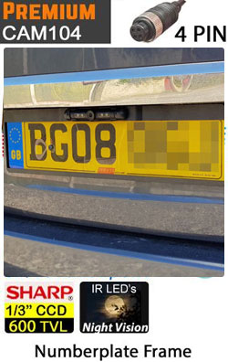 Number plate reversing cameras - wide angle and...